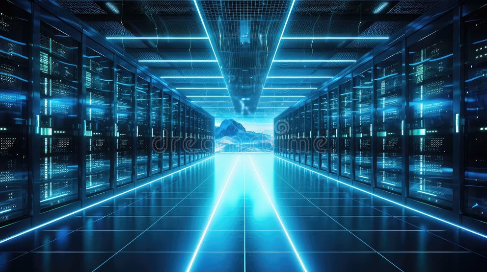 Storage central data stock illustration. Illustration of cloud - 369089884