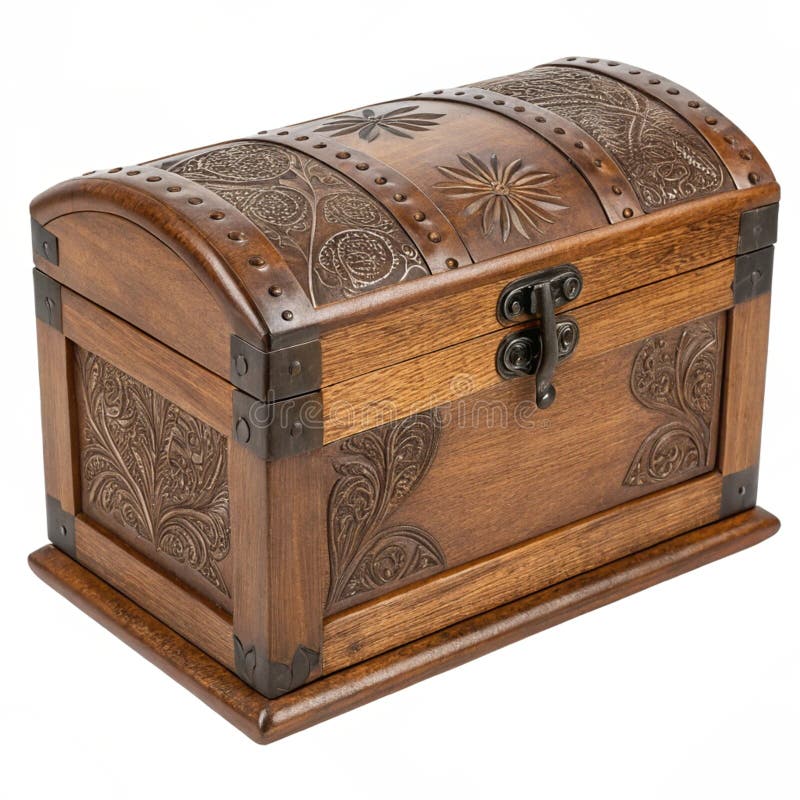 Storage Chest Isolated on White Background Stock Illustration ...