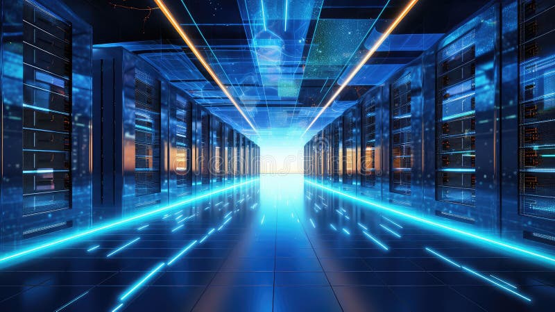 Storage Cloud Data Warehouse Stock Illustration - Illustration of ...