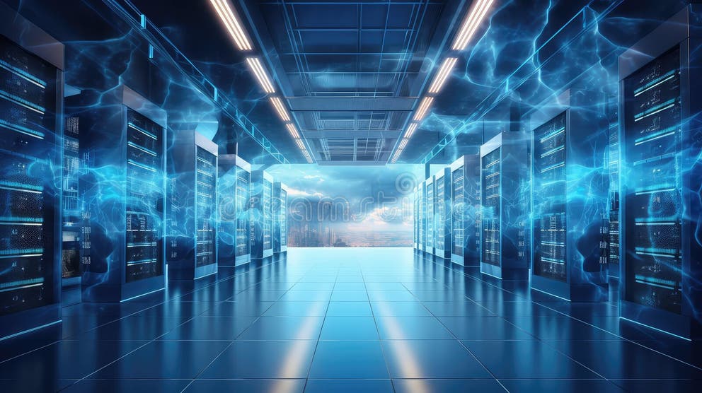 Storage Cloud Migration Data Stock Illustration - Illustration of ...