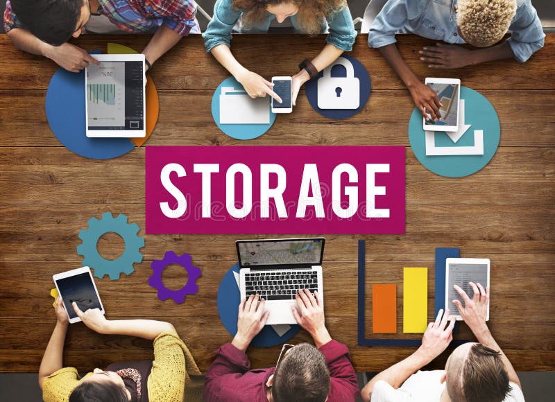 Storage Cloud Network Space Concept Stock Illustration - Illustration ...