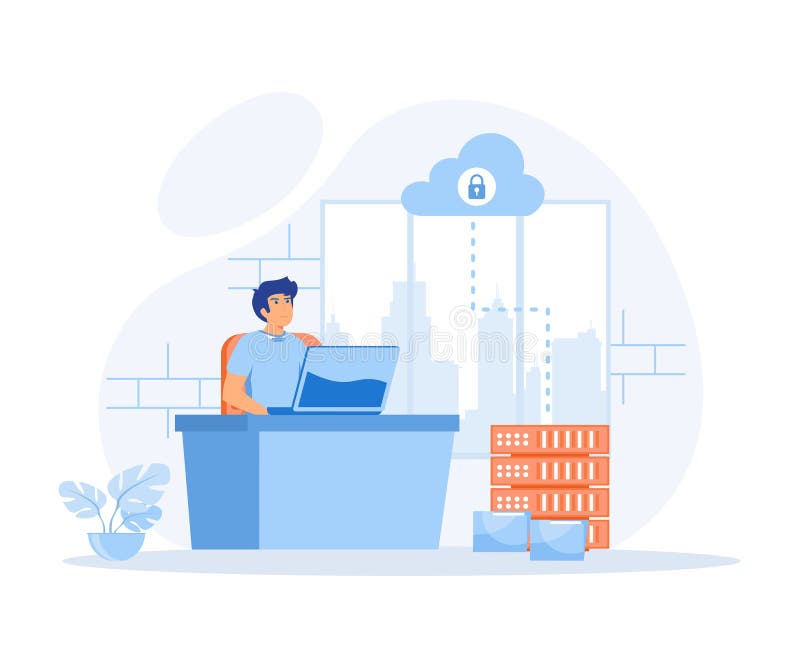 Storage and Cloud Server Service Concept, Business Technology for ...