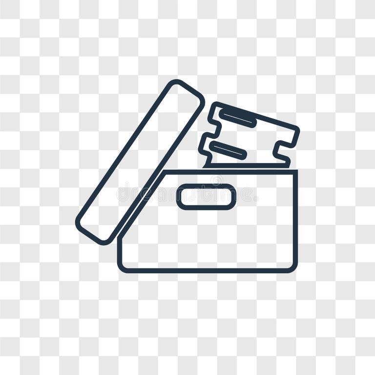Storage Concept Vector Linear Icon Isolated on Transparent Background ...