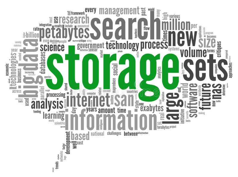 Big Data Concept in Word Cloud Stock Illustration - Illustration of ...