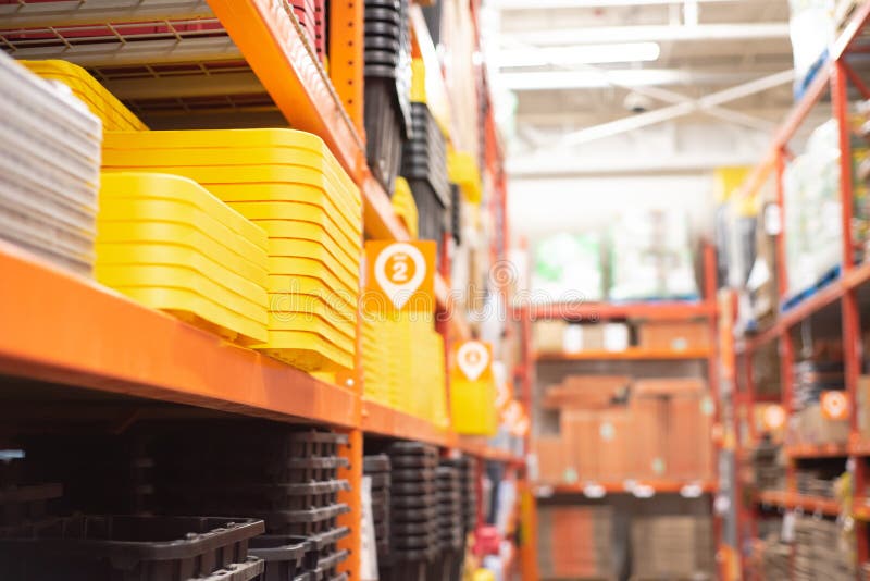 Storage Container Department at Hardware Store with Full Stack Wide ...