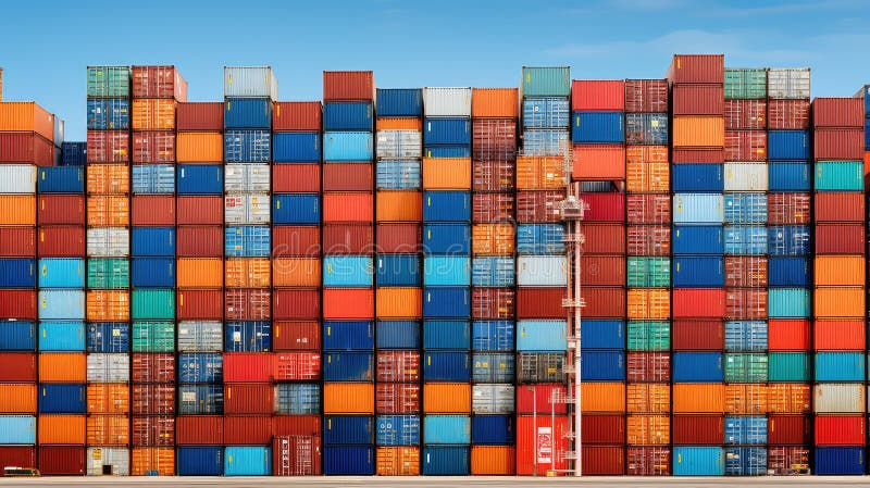 Storage Container Warehouse Background Stock Illustration ...