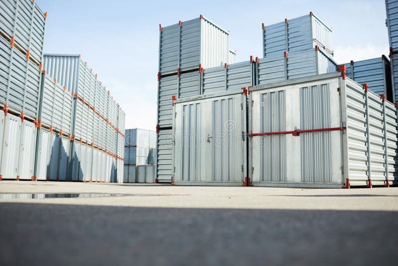 Storage containers stock image. Image of industrial - 118081077