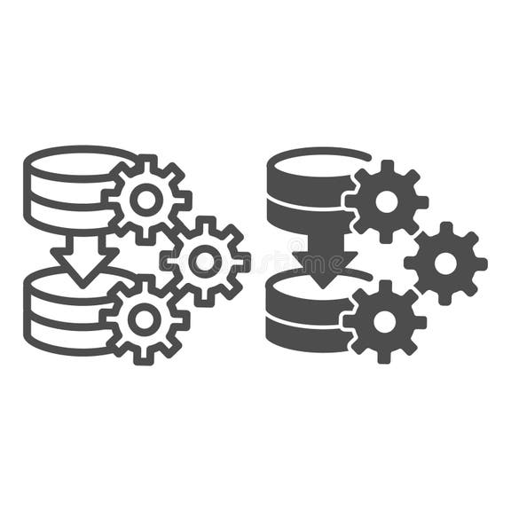 Storage Copy Settings Line and Solid Icon, Data Hoarding Concept. Vector Graphics Stock ...