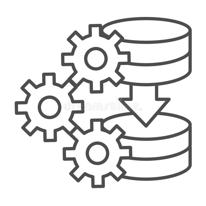 Storage Copy Settings Thin Line Icon, Data Hoarding Concept. Vector Graphics Stock Vector ...