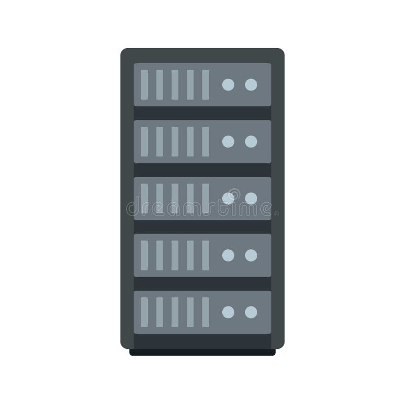 Storage Data Server Icon Flat Isolated Vector Stock Vector ...