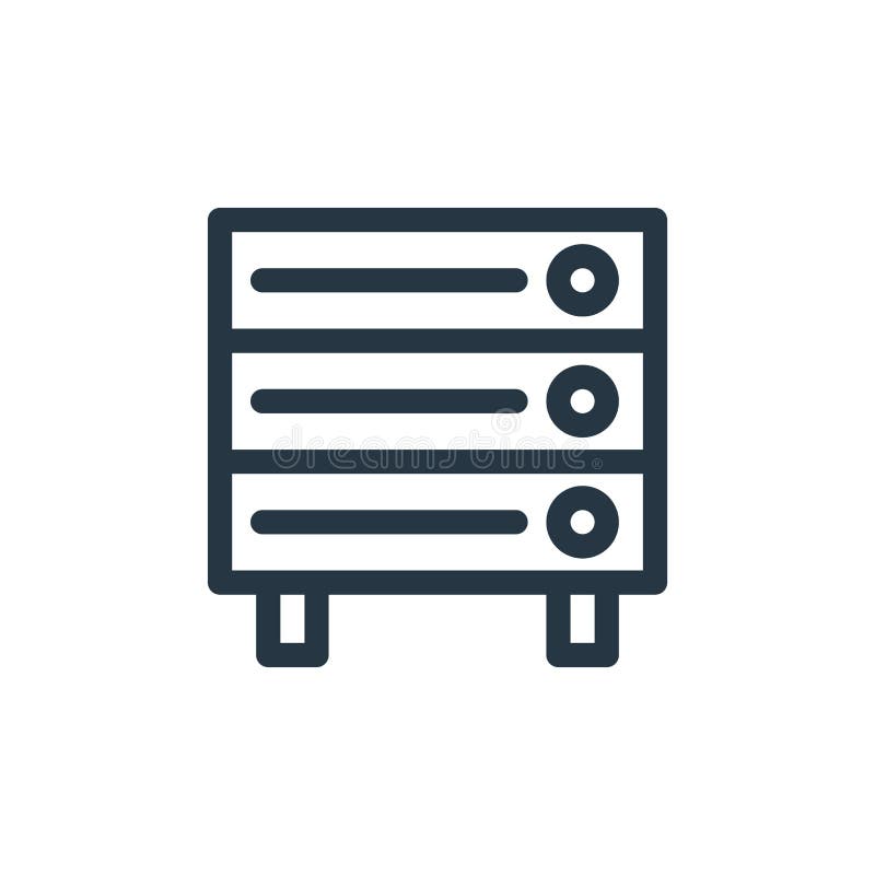 Storage Device Icon Vector from Computer Hardware Concept. Thin Line ...