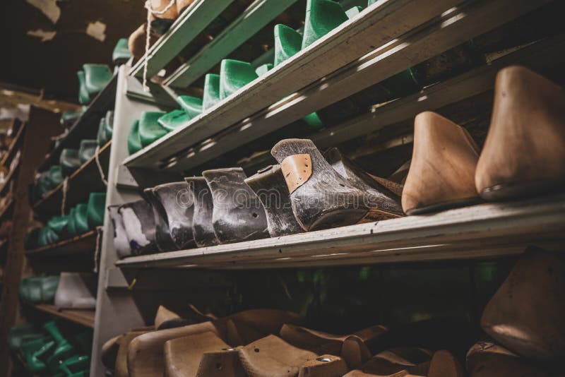 Storage of Different Shoe Forms Stock Photo - Image of footwear ...
