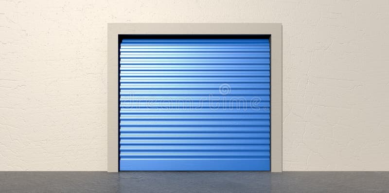 Storage Door and Wall Closed Stock Illustration - Illustration of ...