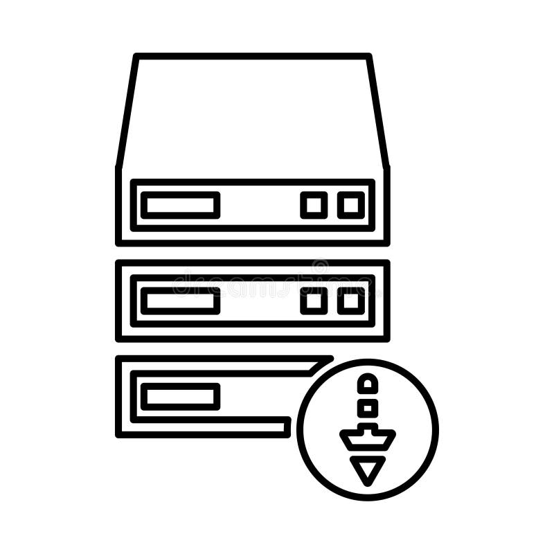 Storage Download Icon stock vector. Illustration of bangladesh - 256360929