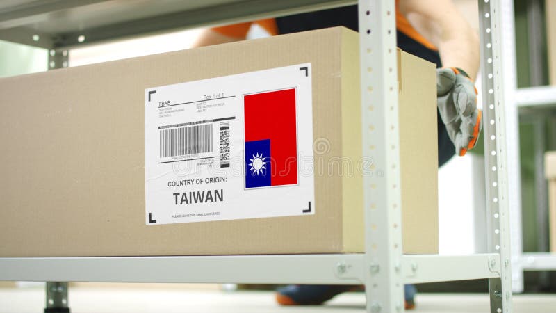 Box with Goods from Taiwan in a Storage Stock Image - Image of taiwan ...