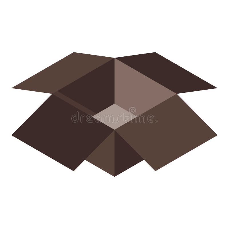 Storage Empty Box Icon, Isometric Style Stock Vector - Illustration of ...