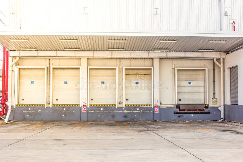 Storage entrances stock photo. Image of access, freight - 55397182