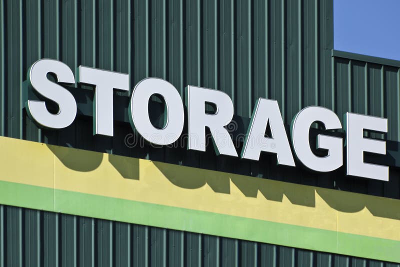 Storage External Information and Advertising Signboard Stock Photo ...