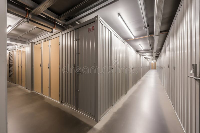Storage Facilities_large and Modern. AI Generated Stock Illustration - Illustration of garage ...