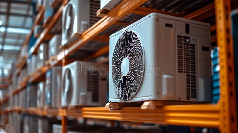 A Storage Facility Features an Industrial Warehouse Equipped with Air ...