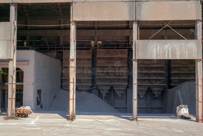 Storage Facility of a Sand Factory Stock Image - Image of achievement ...