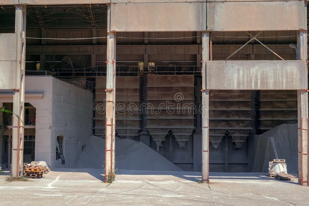 Storage Facility of a Sand Factory Stock Image - Image of achievement ...