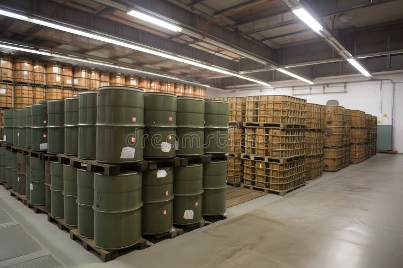 A Storage Facility, with a Variety of Containers and Tanks for ...