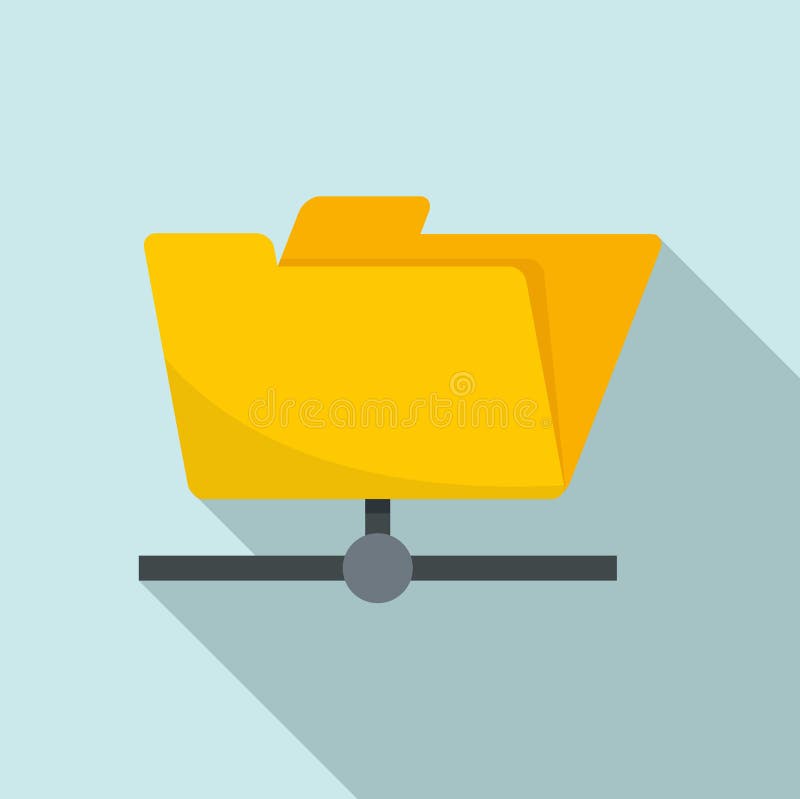 Storage File Folder Icon, Flat Style Stock Vector - Illustration of ...