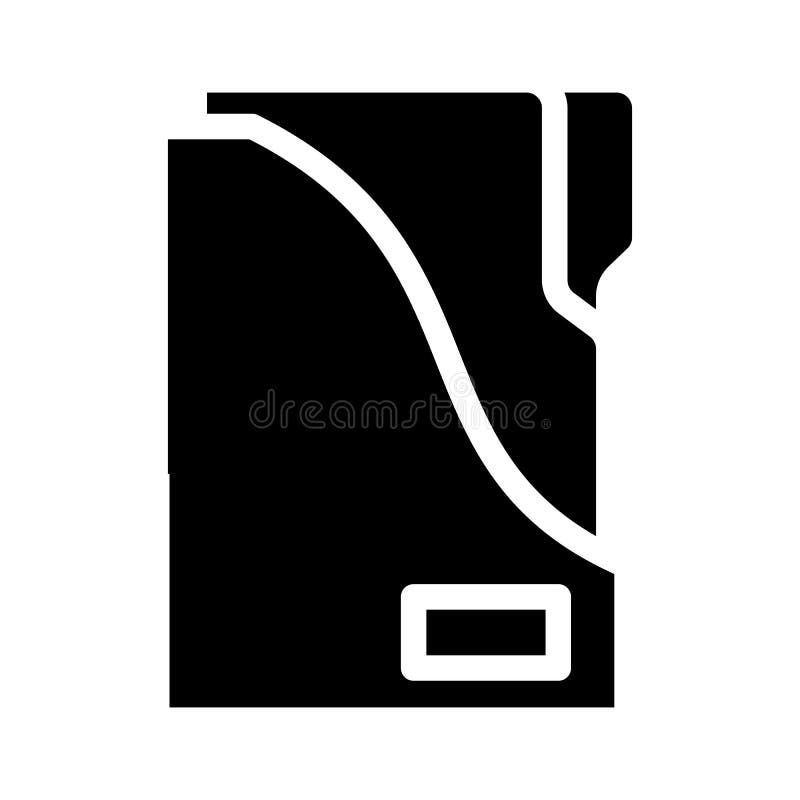 Storage Folder Glyph Icon Vector Illustration Stock Illustration ...