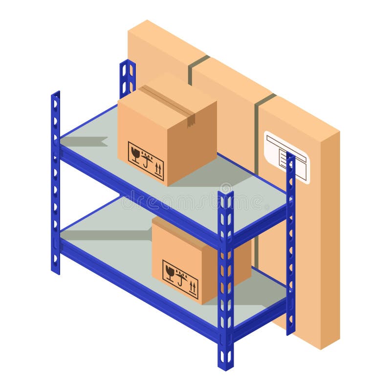 Storage of Goods in Warehouse Icon, Simple Style Stock Vector ...