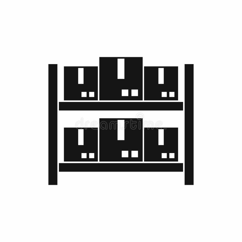 Storage of Goods in Warehouse Icon, Simple Style Stock Vector ...