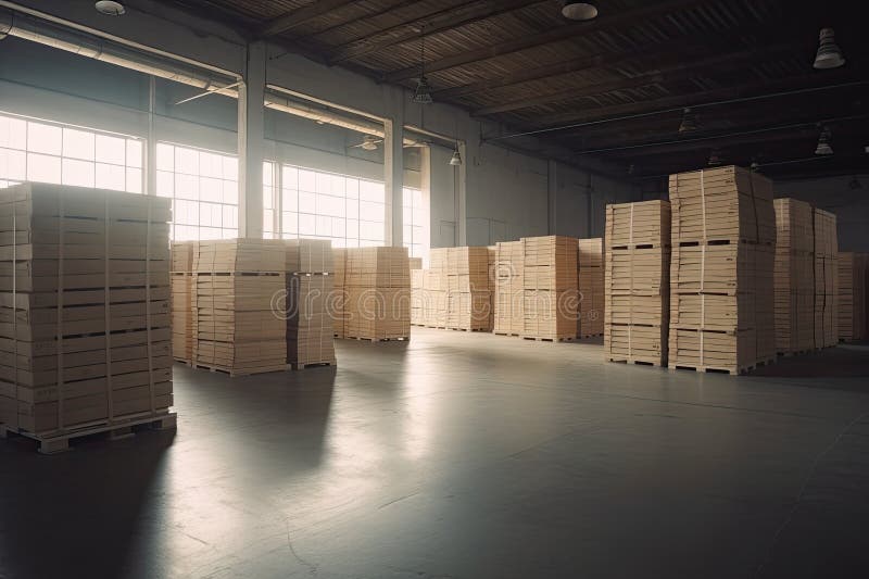 Storage of Goods in a Warehouse, Logistics Stock Illustration ...