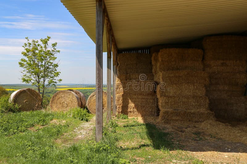 Storage for hay and straw stock image. Image of farm - 117460191