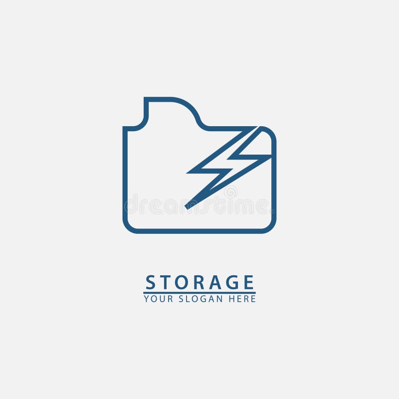 Storage Hazard Warning Computer Logo Icon Stock Vector - Illustration ...