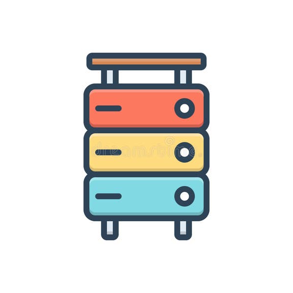 Color Illustration Icon for Storage, Database and Interconnected Stock ...