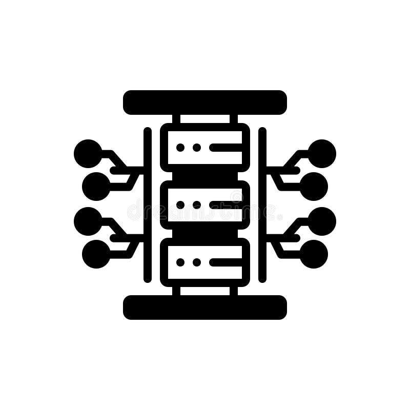 Black Solid Icon for Storage, Stock and Data Stock Vector ...