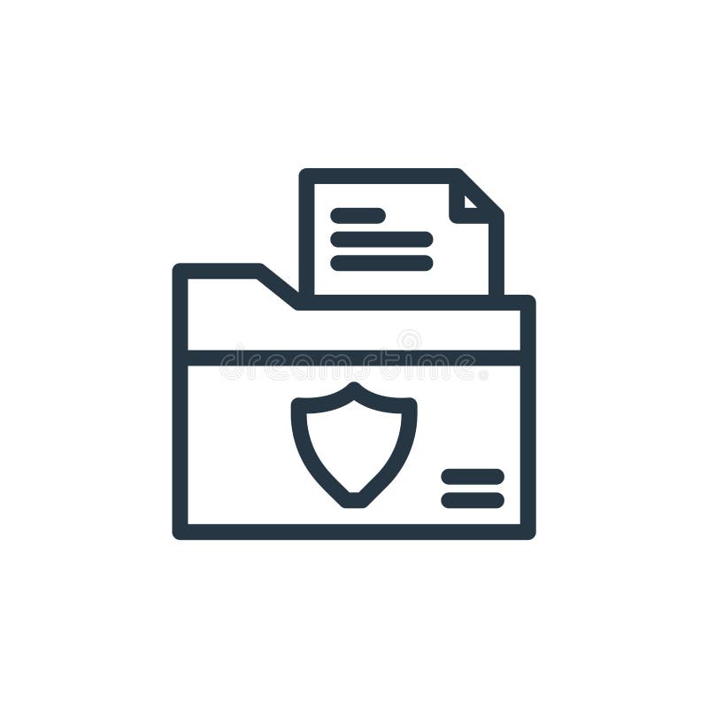 Storage Icon Vector from Cyber Security Concept. Thin Line Illustration ...