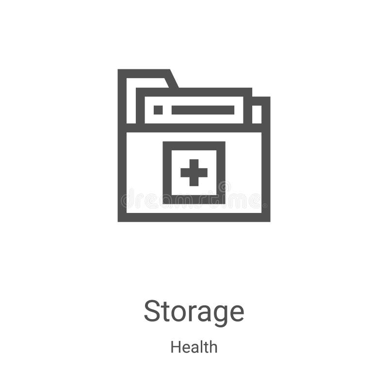 Storage Icon Vector From Health Collection. Thin Line Storage Outline ...