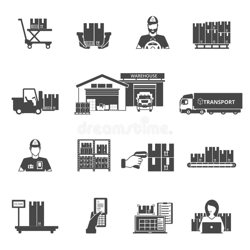Storage Icons Set stock vector. Illustration of location - 62453163