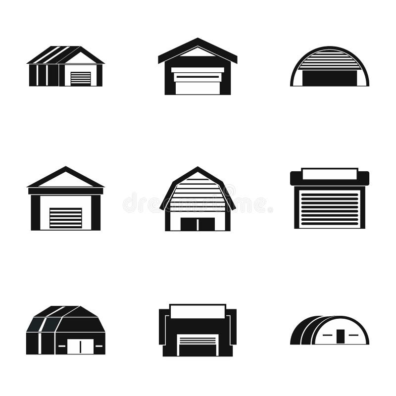 Storage Icons Set, Simple Style Stock Vector - Illustration of service ...