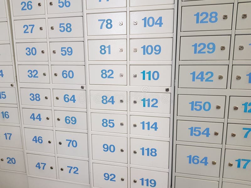 Storage with Individual Deposit Cells Boxes with Numbers in the Bank ...