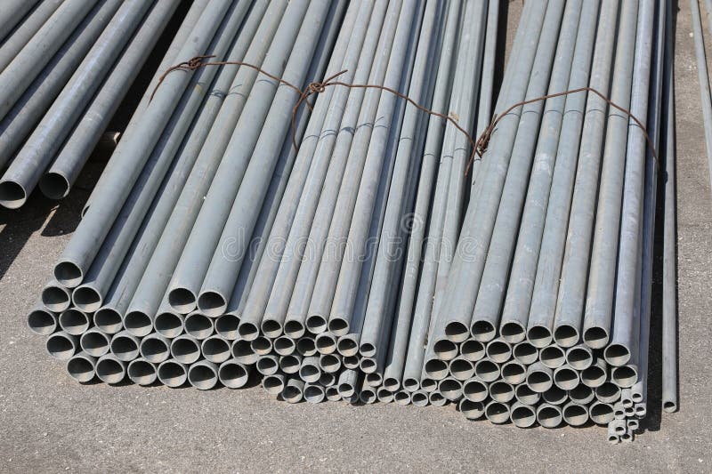 Storage of Iron Pipes for the Construction of Gas Infrastructure in a ...