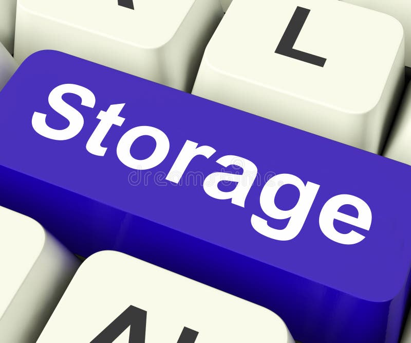 Storage Key Means Storage Unit or Storeroom Stock Illustration ...