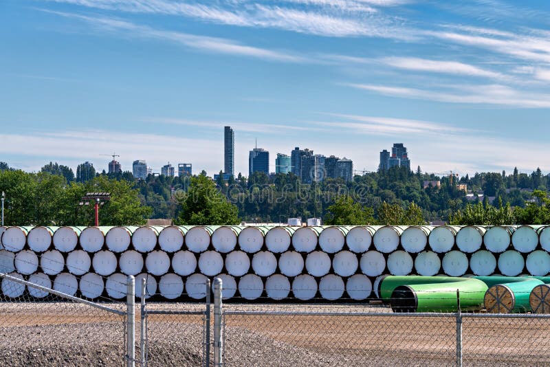 Storage of Large-diameter Seamless Steel Tubes in Vancouver Stock Image ...