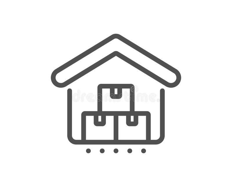 Storage Line Icon. Goods Warehouse Sign. Vector Stock Vector ...