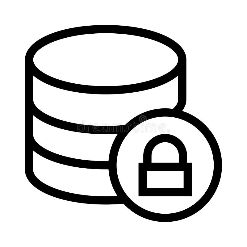 Storage Lock Vector Glyphs Icon Stock Vector - Illustration of flat ...