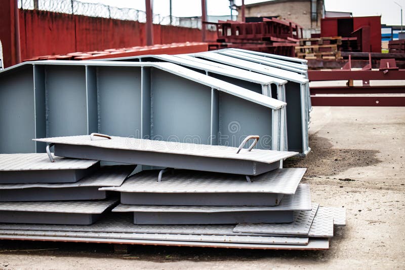 Storage of Metal Structures at an Industrial Plant Site, Showcasing ...