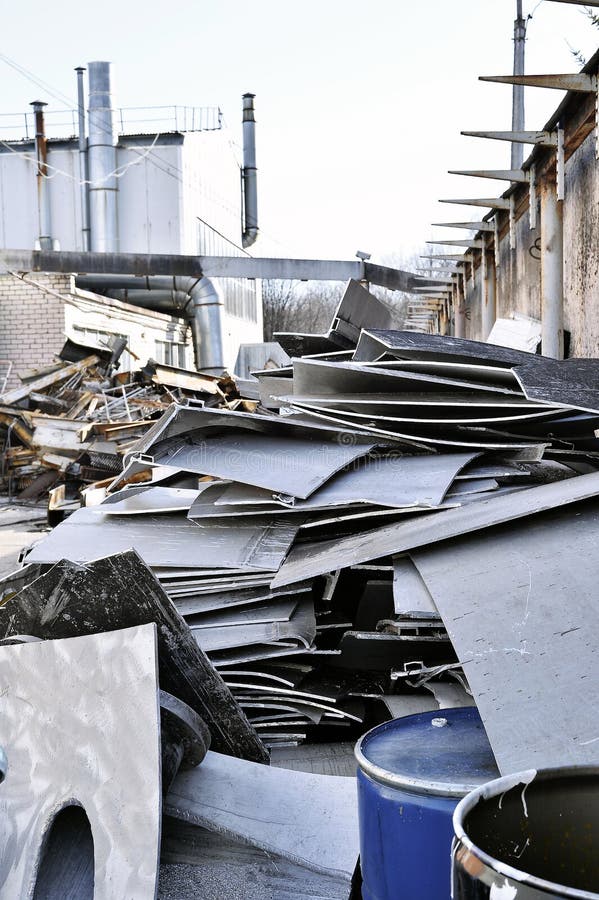 Storage of Metal Waste Production Stock Photo - Image of ecology ...