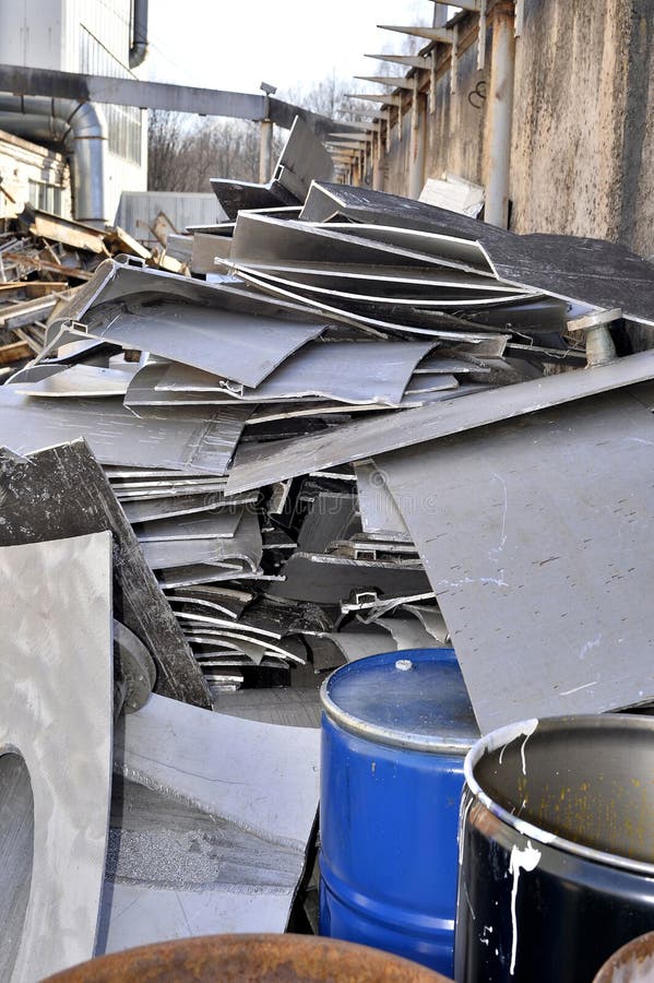 Metal Waste Products are Stored in an Open Area Stock Photo - Image of ...