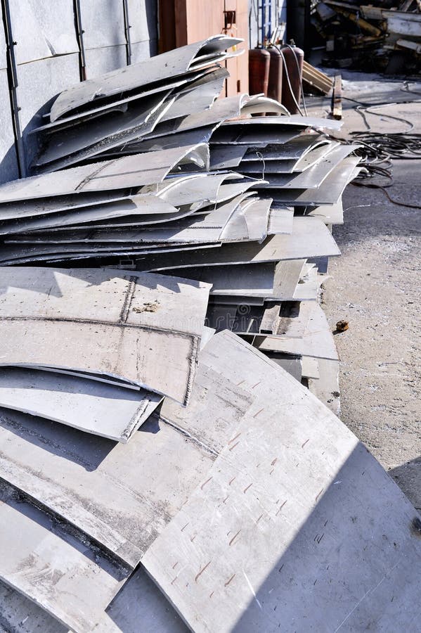 Storage of Metal Waste Production Stock Photo - Image of iron ...